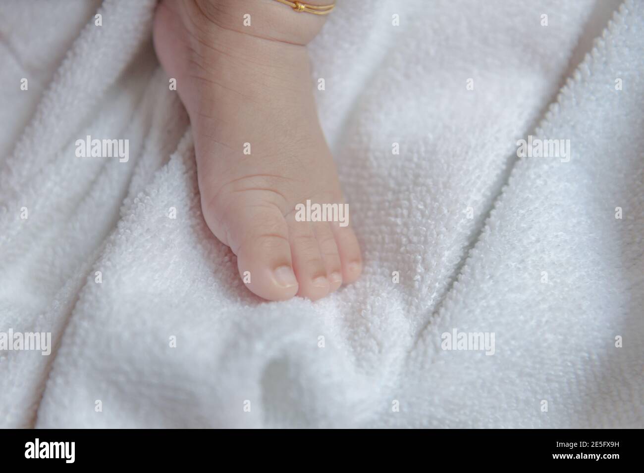 Newborn baby's feet Stock Photo - Alamy