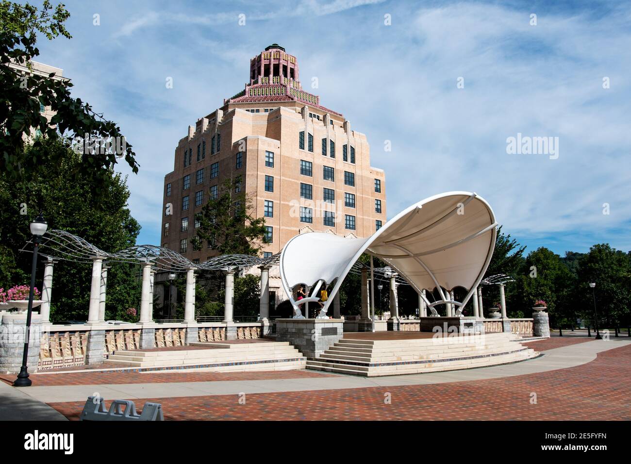 Asheville, North Carolina/USA-September 6, 2018: Amphitheater in Pack ...