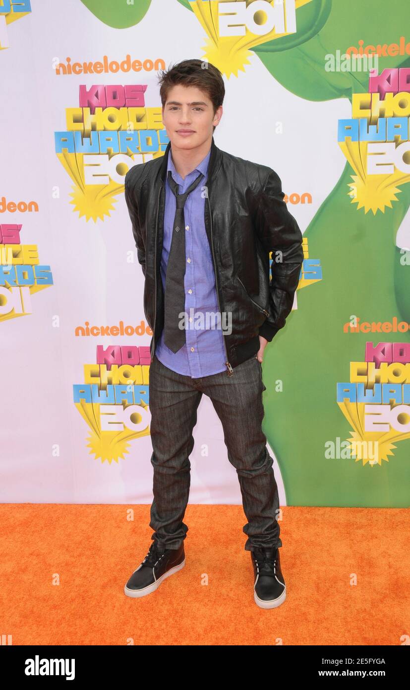 Gregg Sulkin at 2011 Nickelodeon Kids Choice Awards held at USC's Galen ...