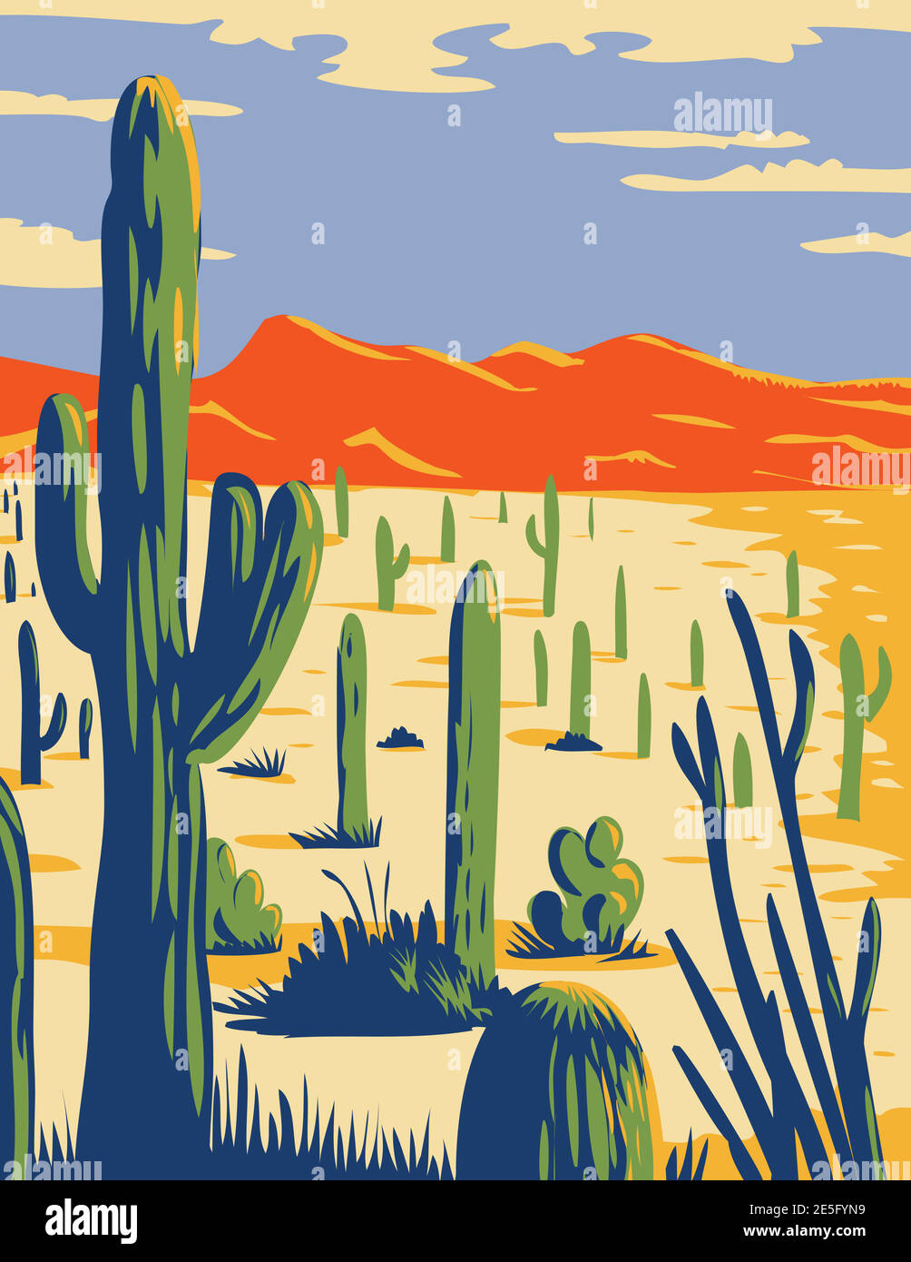 Giant saguaro cactus Stock Vector Images - Alamy