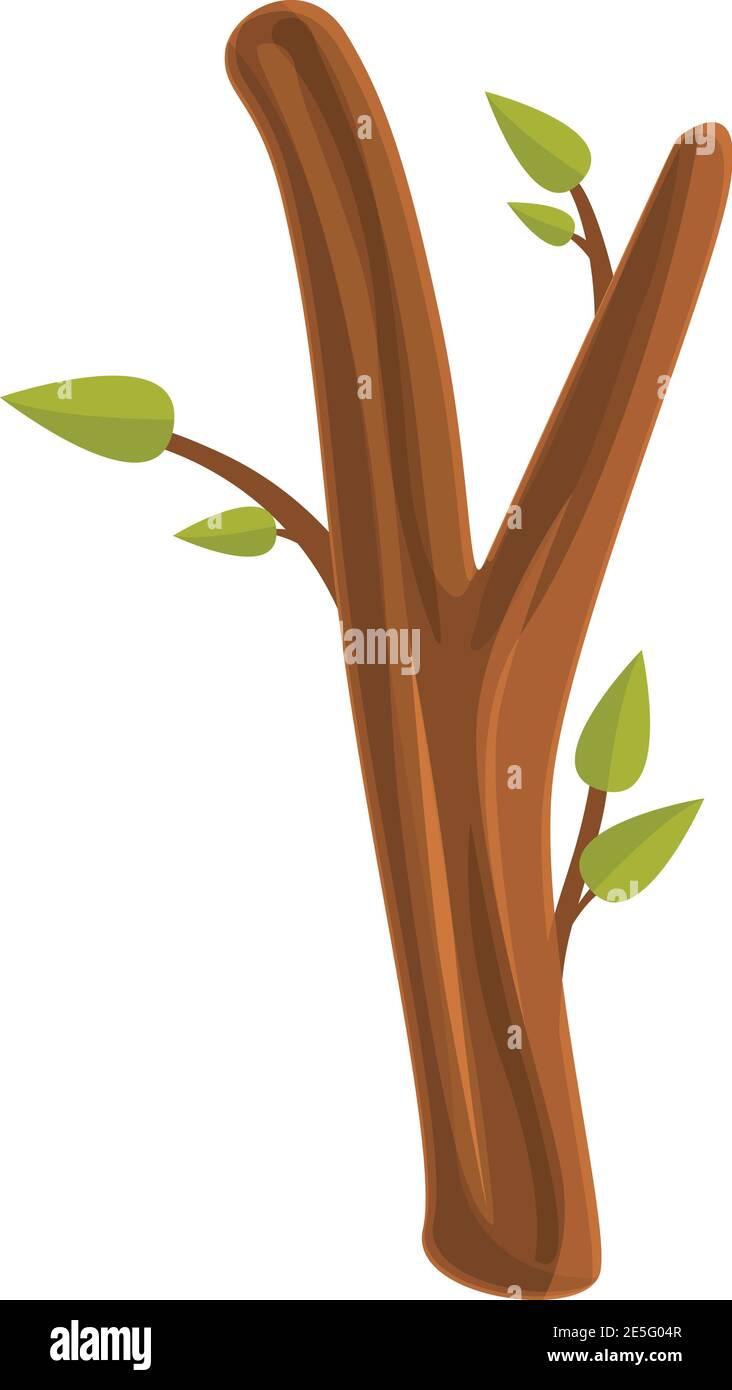 Eco tree trunk branch icon. Cartoon of eco tree trunk branch vector ...