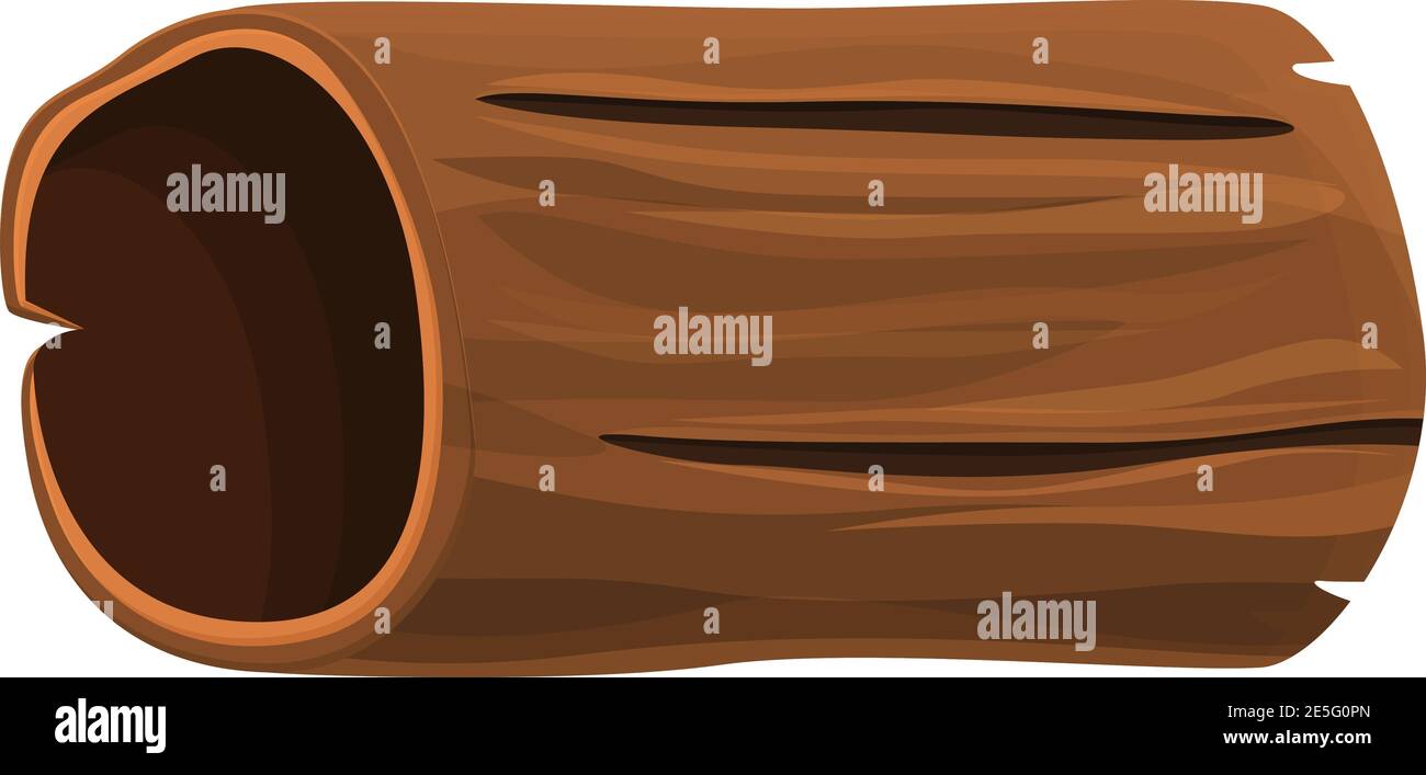 Empty tree trunk icon. Cartoon of empty tree trunk vector icon for web ...