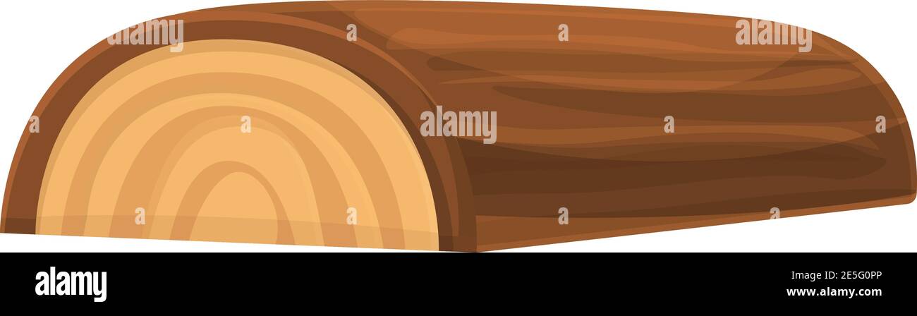 Half tree trunk icon. Cartoon of half tree trunk vector icon for web ...