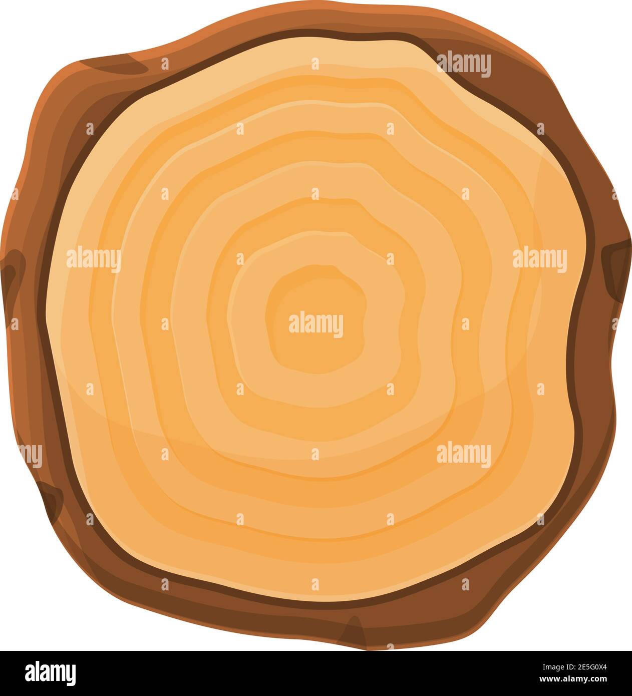 Top view tree trunk icon. Cartoon of top view tree trunk vector icon ...