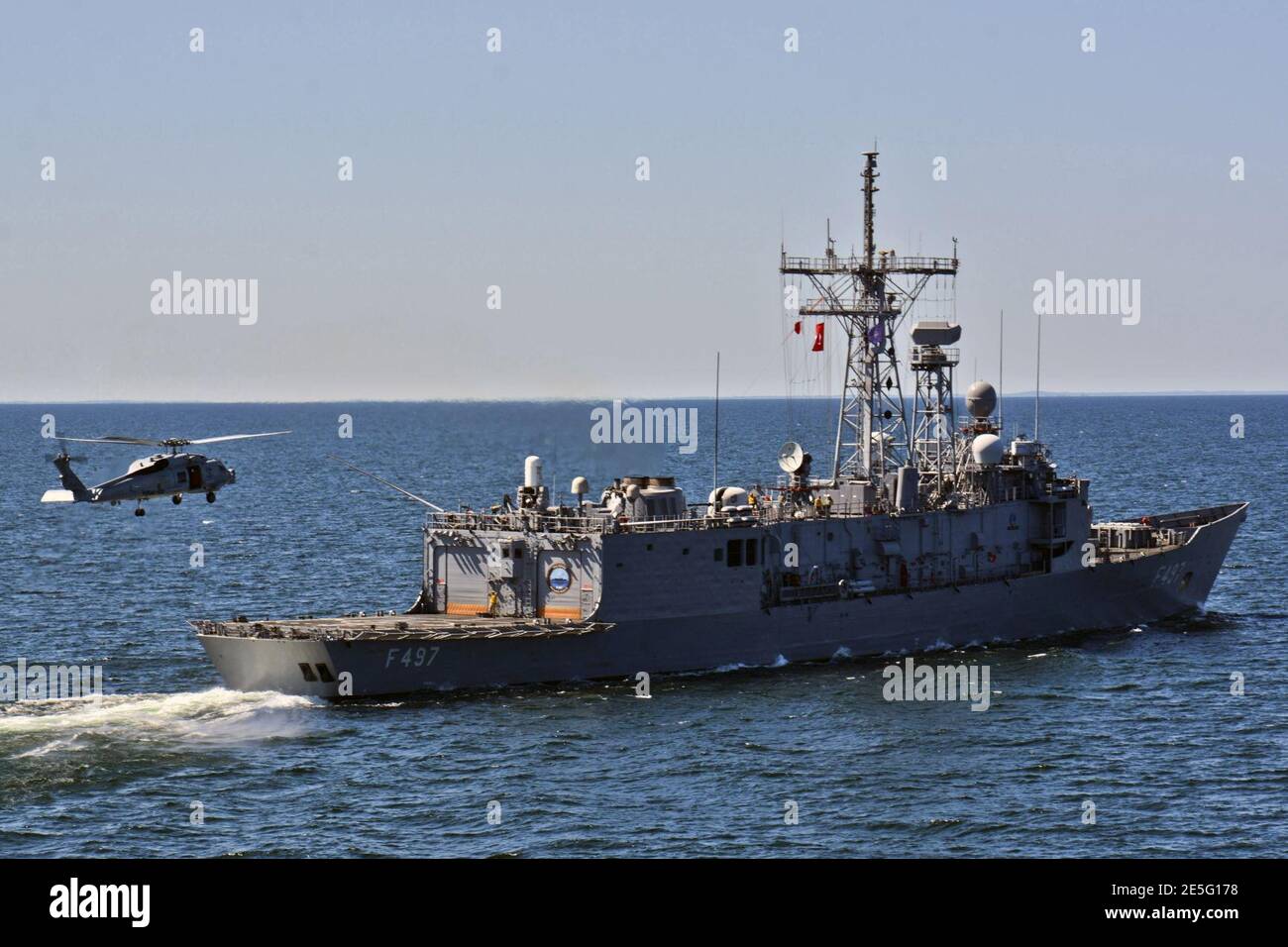 MH-60R of HSM-48 lands on Turkish frigate TCG Göksu (F497) during ...