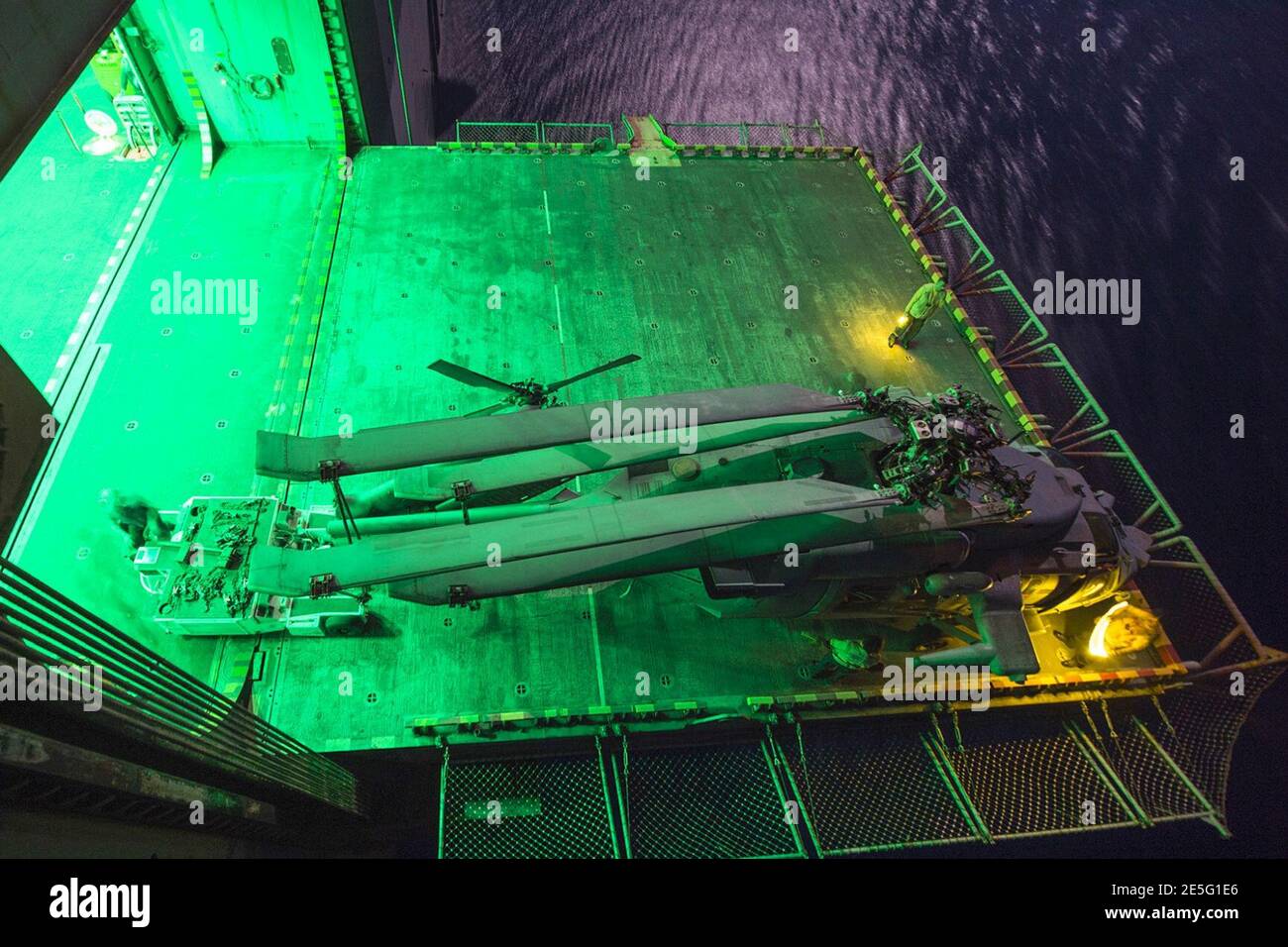 MH-60S Seahawk on aircraft elevator Stock Photo - Alamy