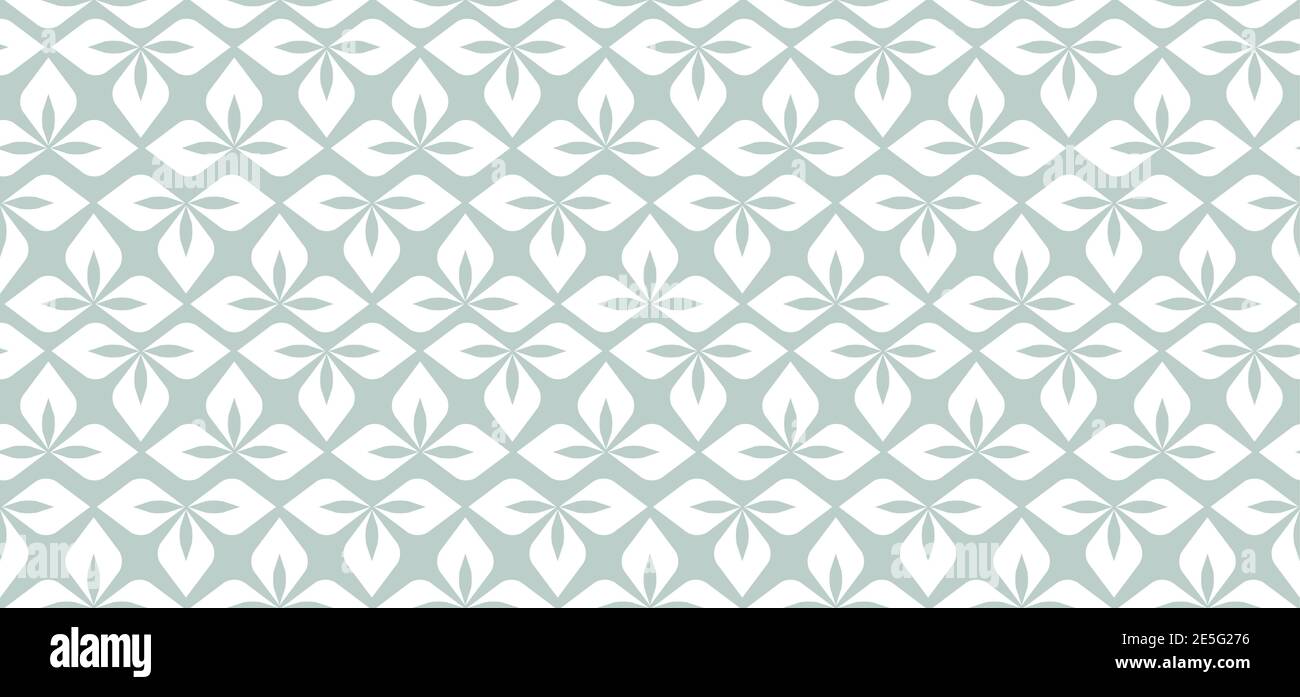 Seamless leaves pattern. Horizontal plant green leaf ornament. For ...