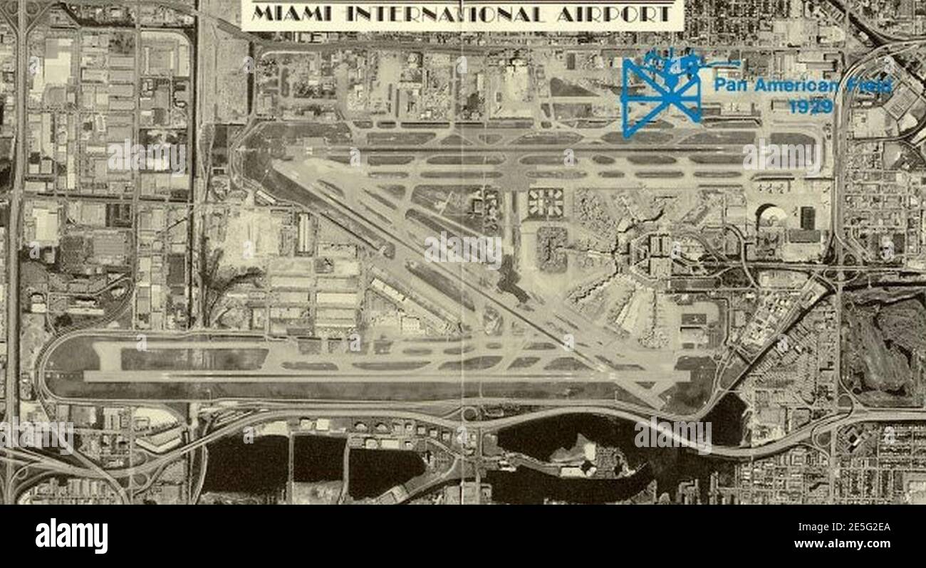 Miami airport historical Stock Photo - Alamy