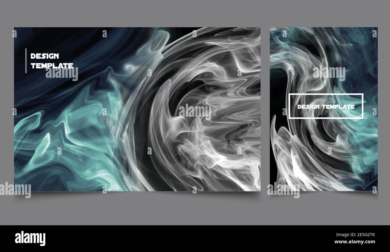 A set of colorful covers with textures. Liquid marble. Abstract ...