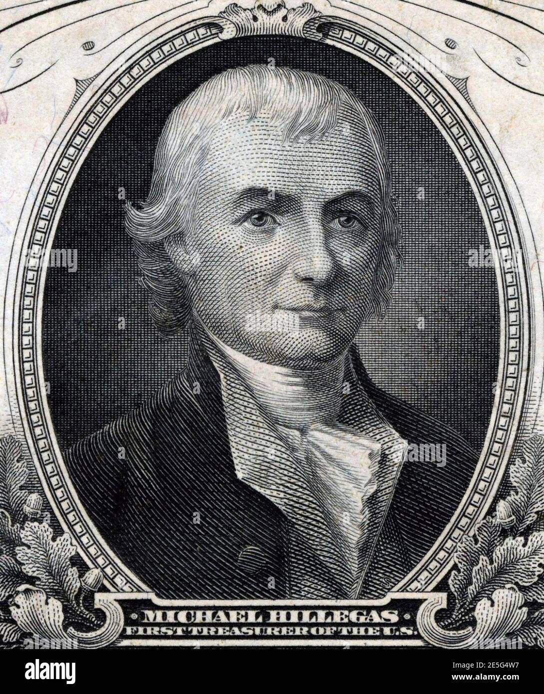 Michael Hillegas (Engraved Portrait Stock Photo - Alamy