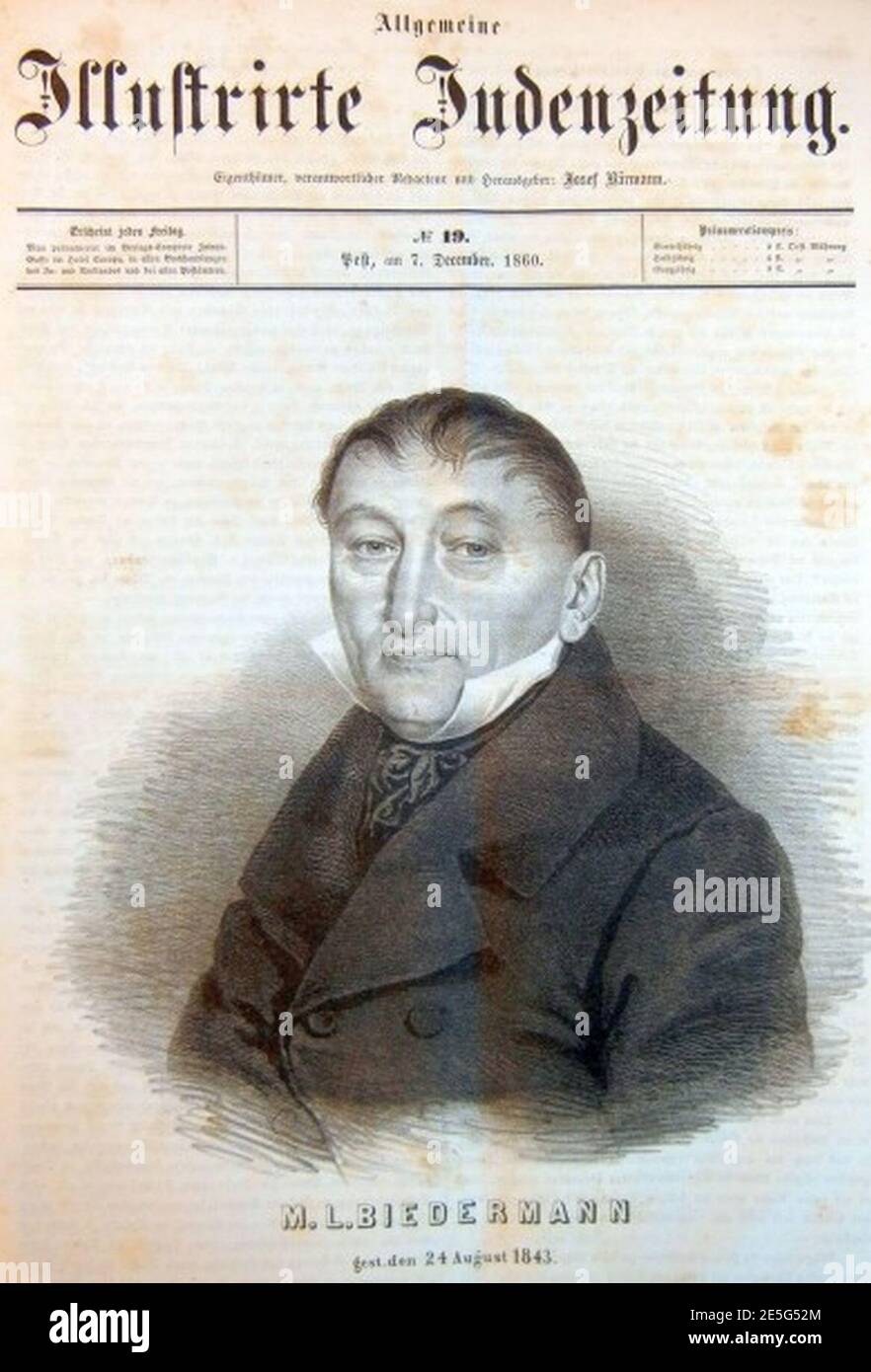 Michael Lazar Biedermann Illustrirte Judenzeitung 1860 Stock Photo - Alamy