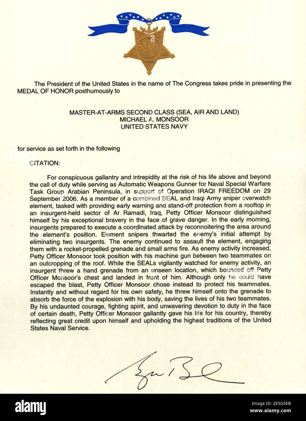 Posthumous Award Wording