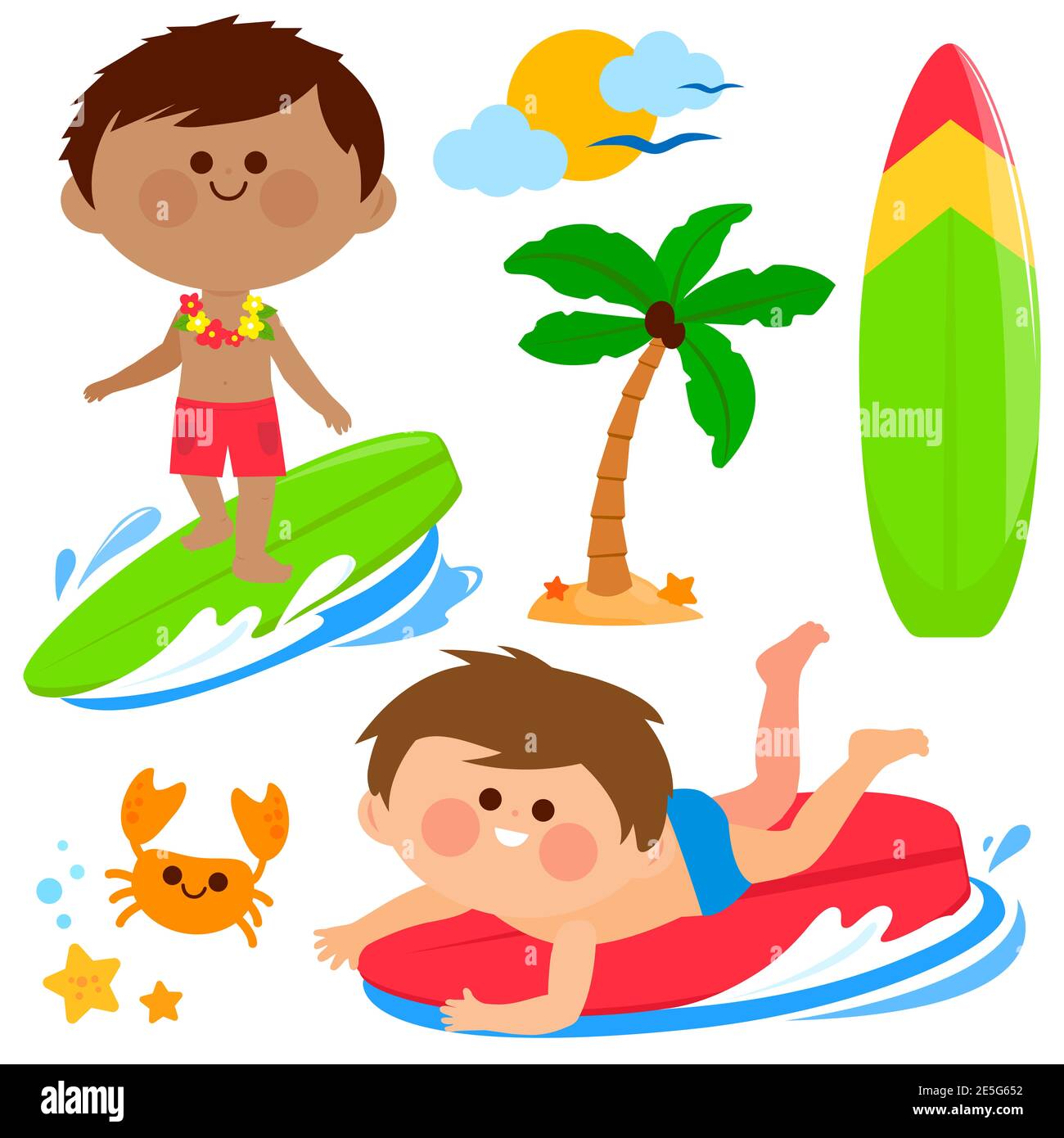 Sea sand surf Cut Out Stock Images & Pictures - Alamy
