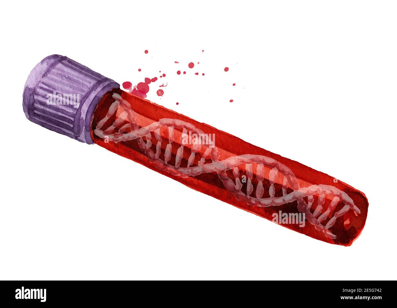 DNA molecule in a test tube. Concept of genetics , extracorporeal ...