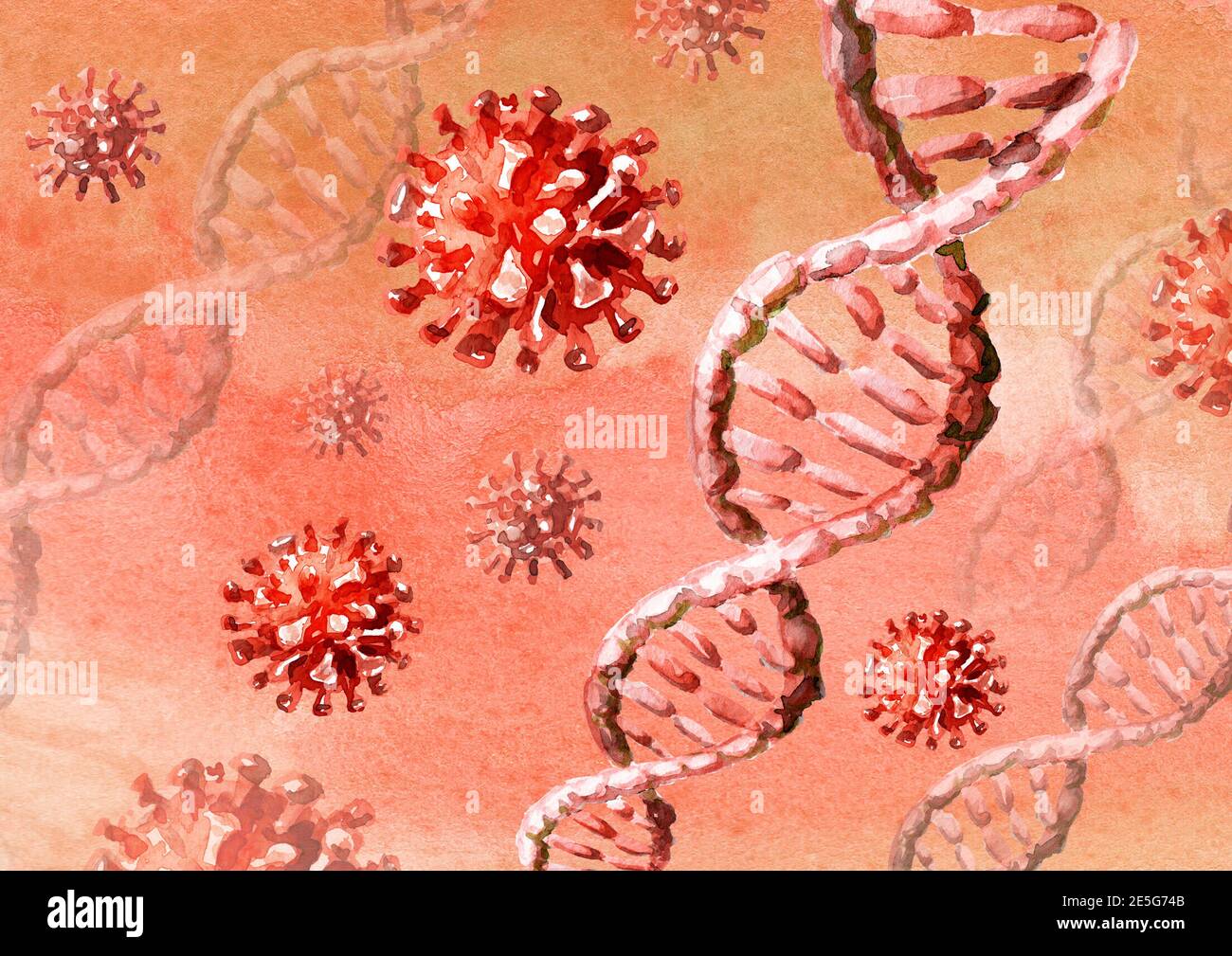 Dangerous corona virus, dna, pandemic risk Concept. Coronavirus disease ...