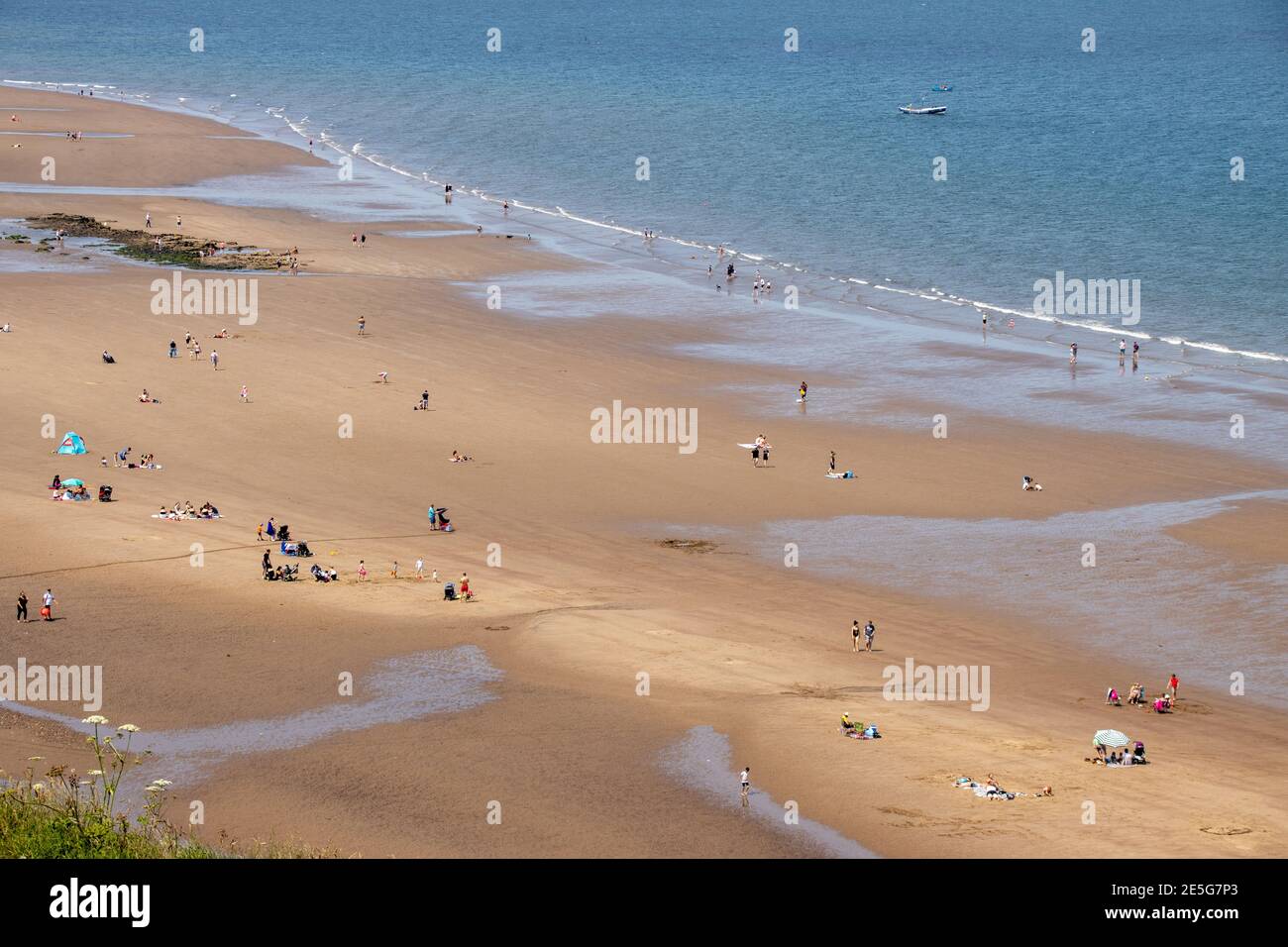Aerial photo of the beautiful town of Whitby in the UK in North ...