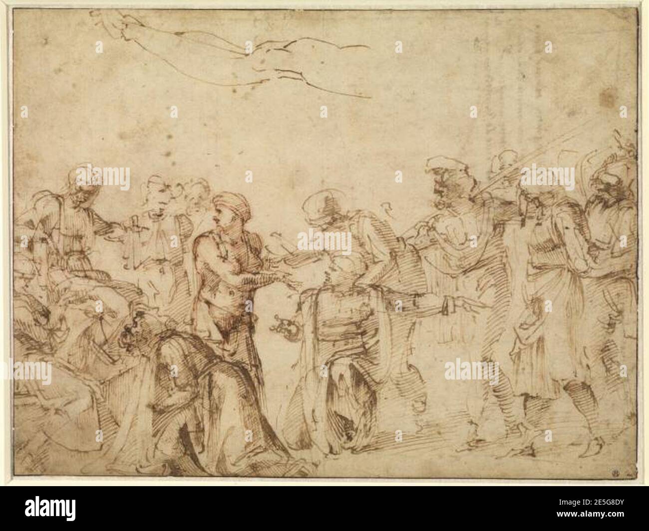 Michelangelo - Christ before Pilate (recto), D.1978.PG.422, Circa 1516 ...