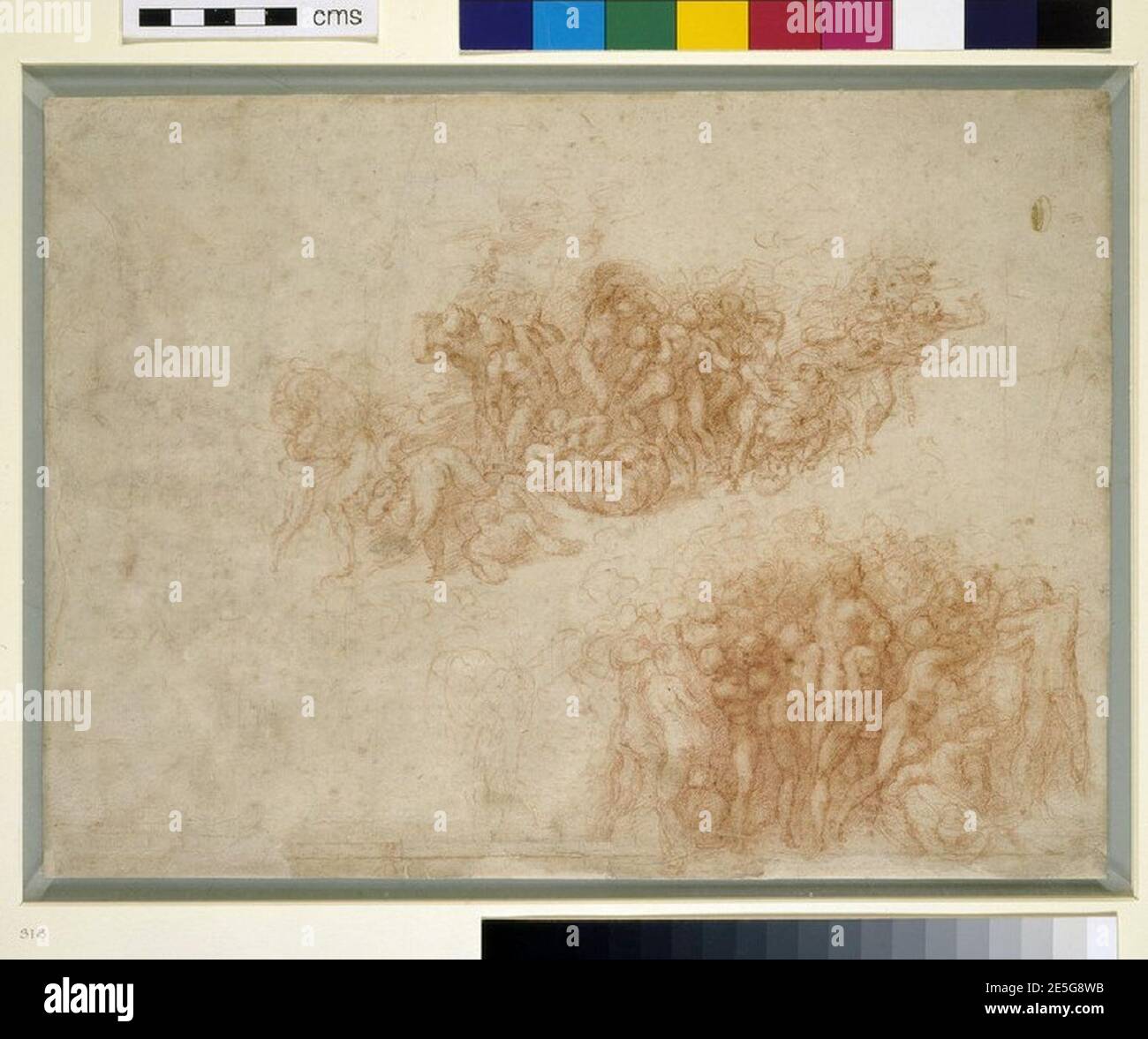 Michelangelo - Recto The Worship of the Brazen Serpent, WA1846.64 Stock ...