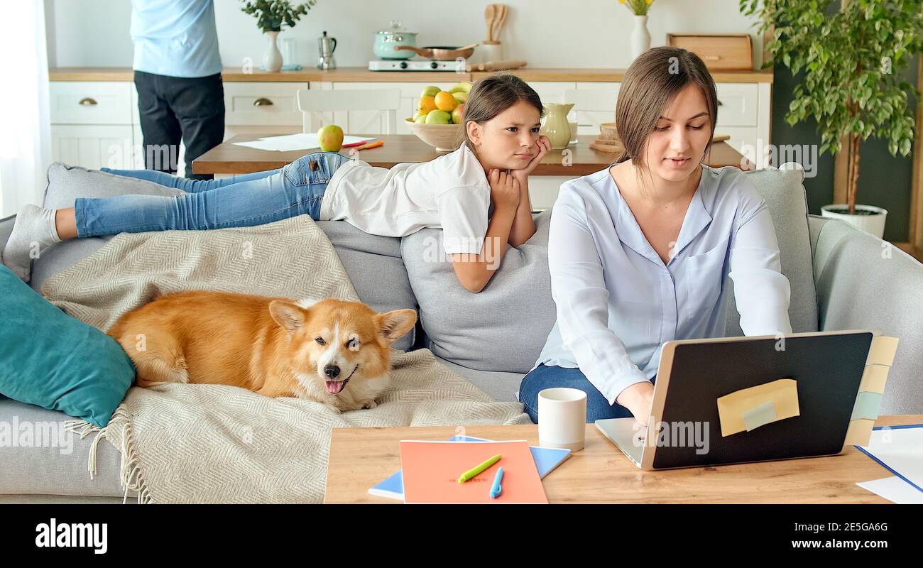 Family on Social Distancing During Quarantine Isolation Due to ...