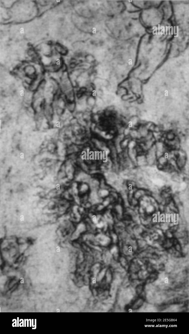 Michelangelo, studio per il giudizio universale Stock Photo - Alamy