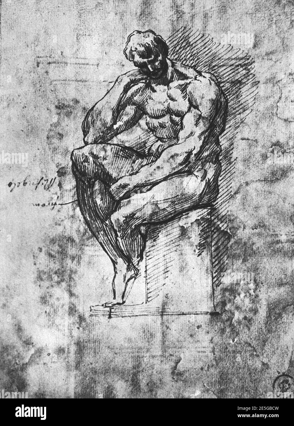 Michelangelo, Study of a Man Stock Photo - Alamy