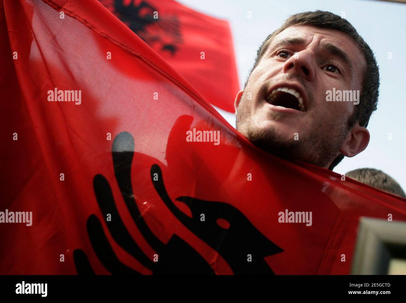 Kosovo liberation army flag hi-res stock photography and images - Alamy