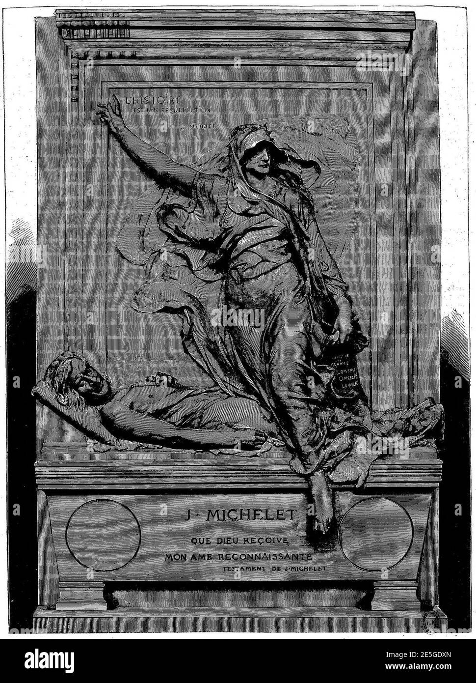 Michelez - Tombe de Jules Michelet Stock Photo - Alamy