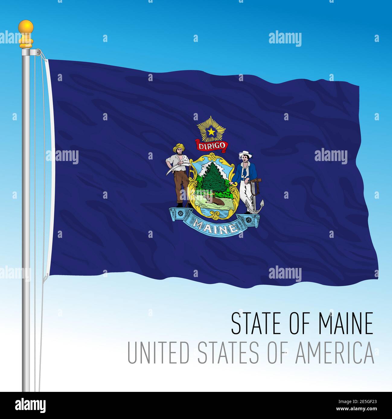 Maine state house illustration hi-res stock photography and images - Alamy
