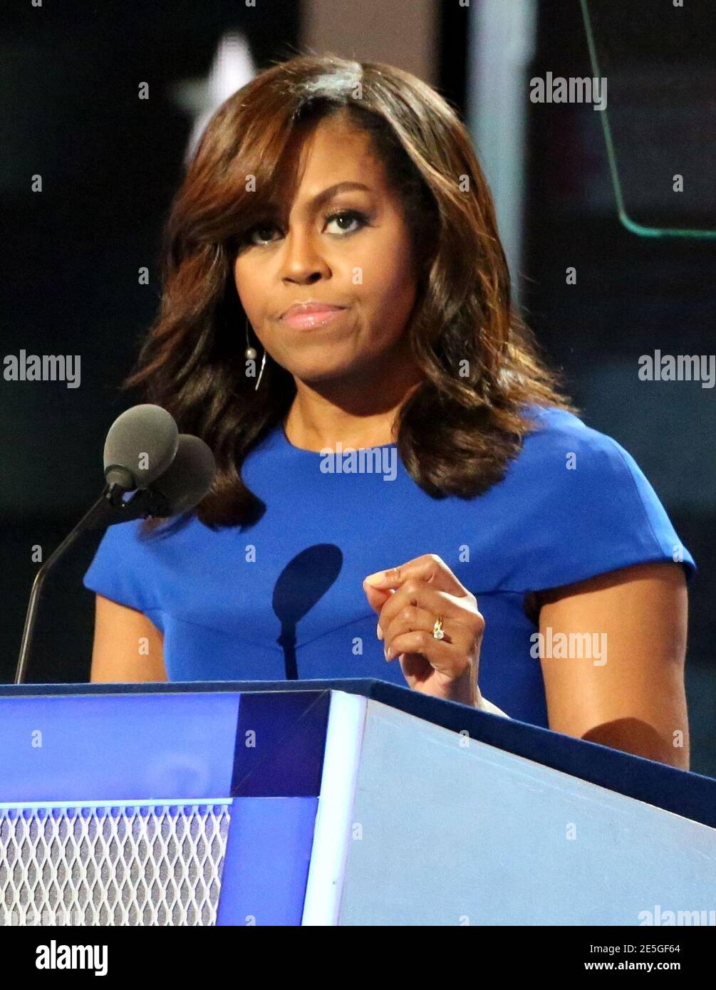 Michelle Obama DNC July 2016 (cropped Stock Photo - Alamy