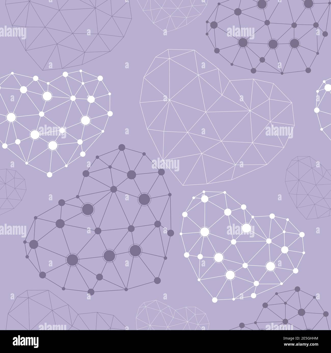 Seamless pattern with heart made of connected dots Stock Vector Image ...