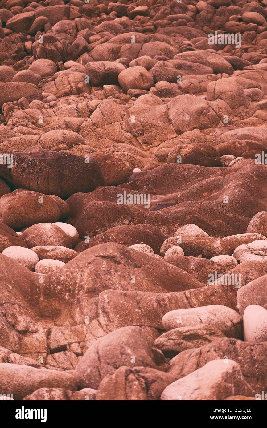 pink rocks, brittany Stock Photo - Alamy