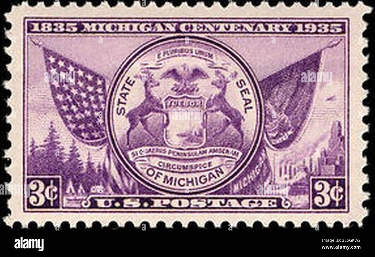 Michigan stamp hi-res stock photography and images - Alamy
