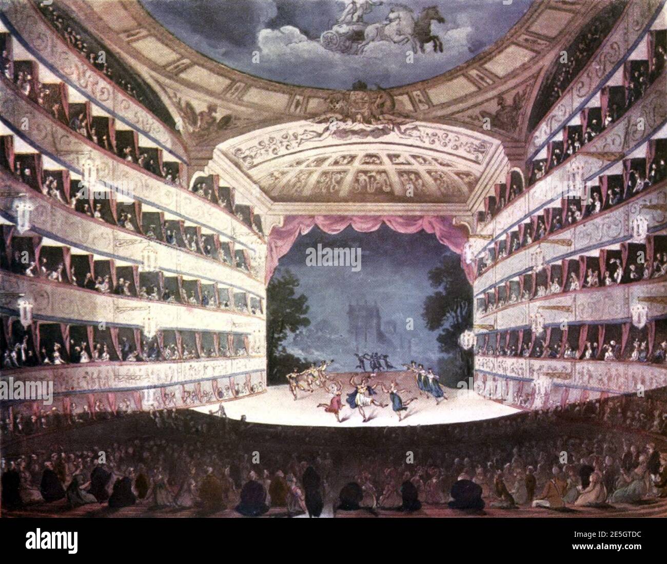 Microcosm of London Plate 059 - Opera House (tone Stock Photo - Alamy