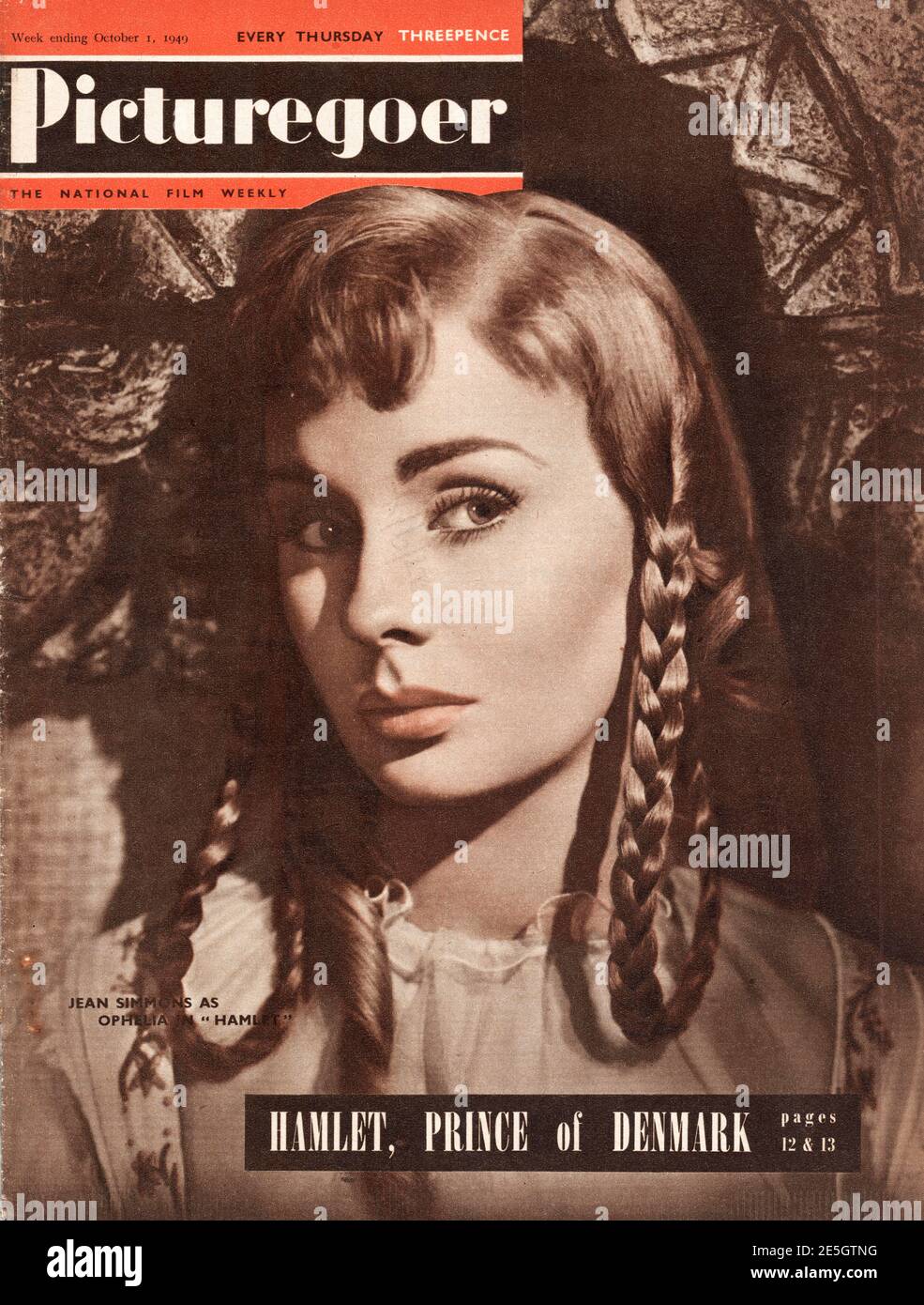 1949 Picturegoer front cover Jean Simmons Stock Photo - Alamy