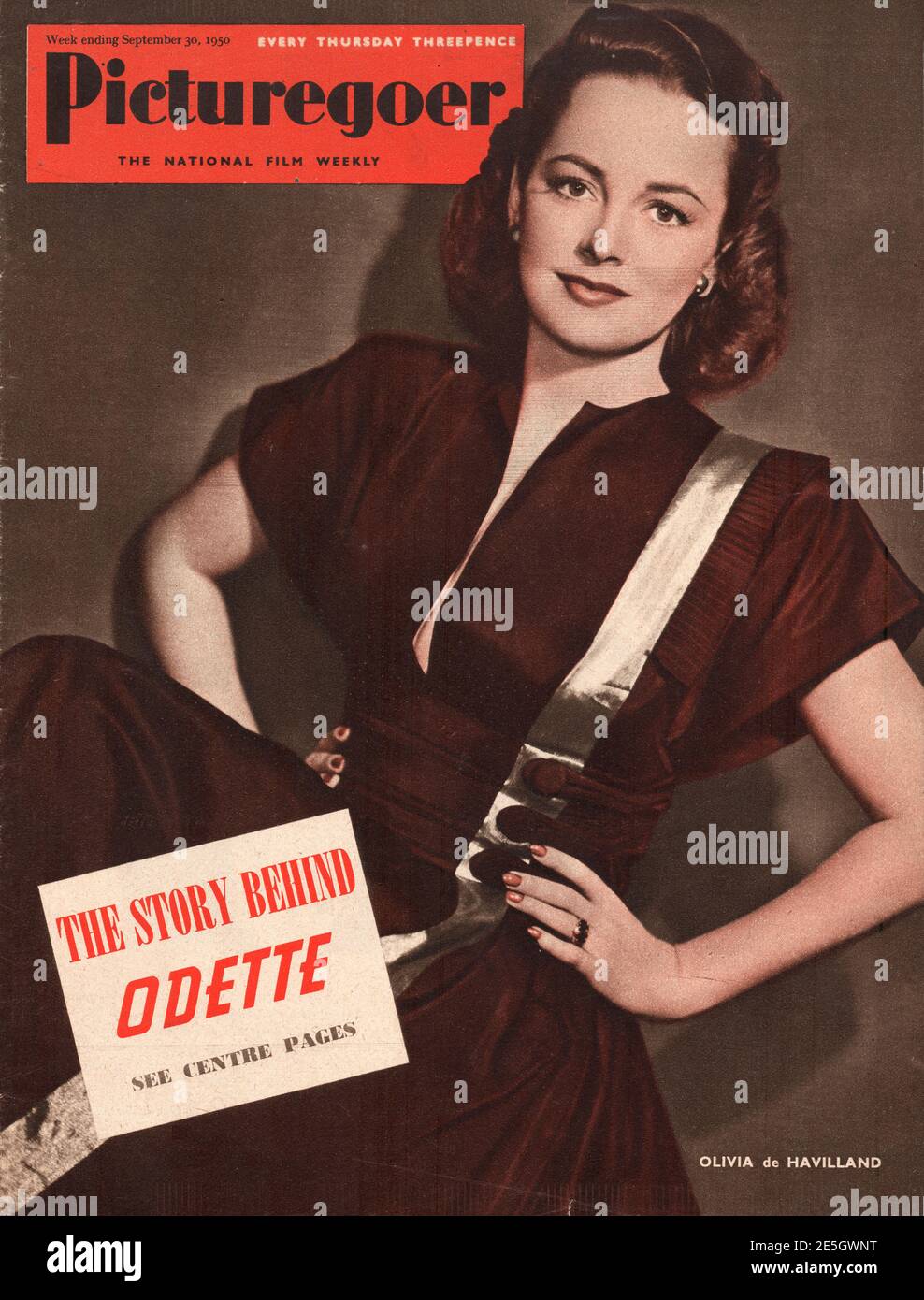 1950 Picturegoer Olivia de Havilland Stock Photo - Alamy