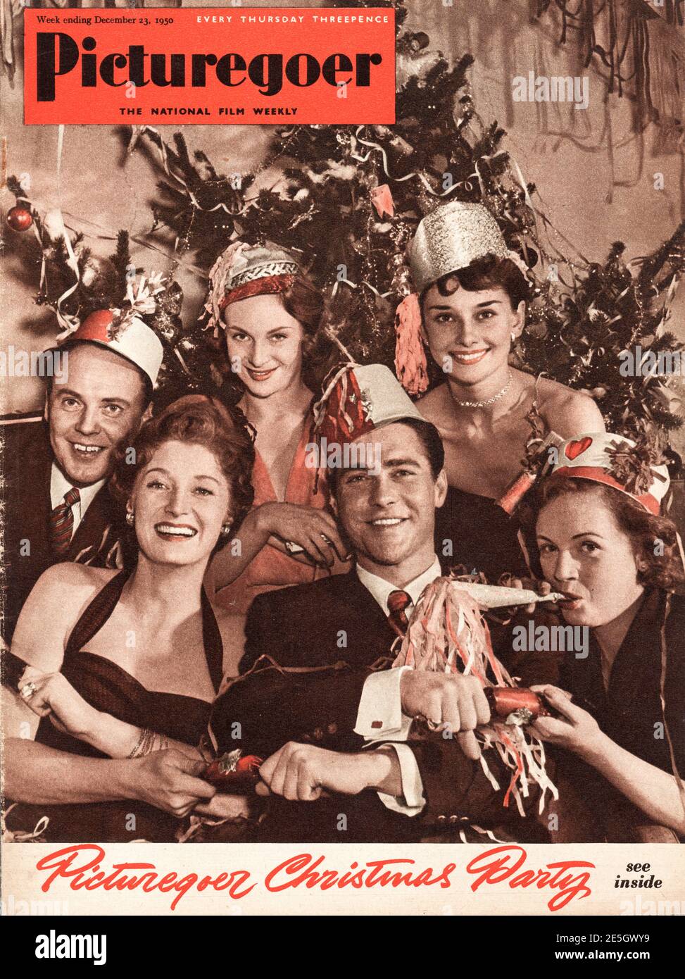 1950 Picturegoer Christmas party at Elstree Studios Stock Photo - Alamy