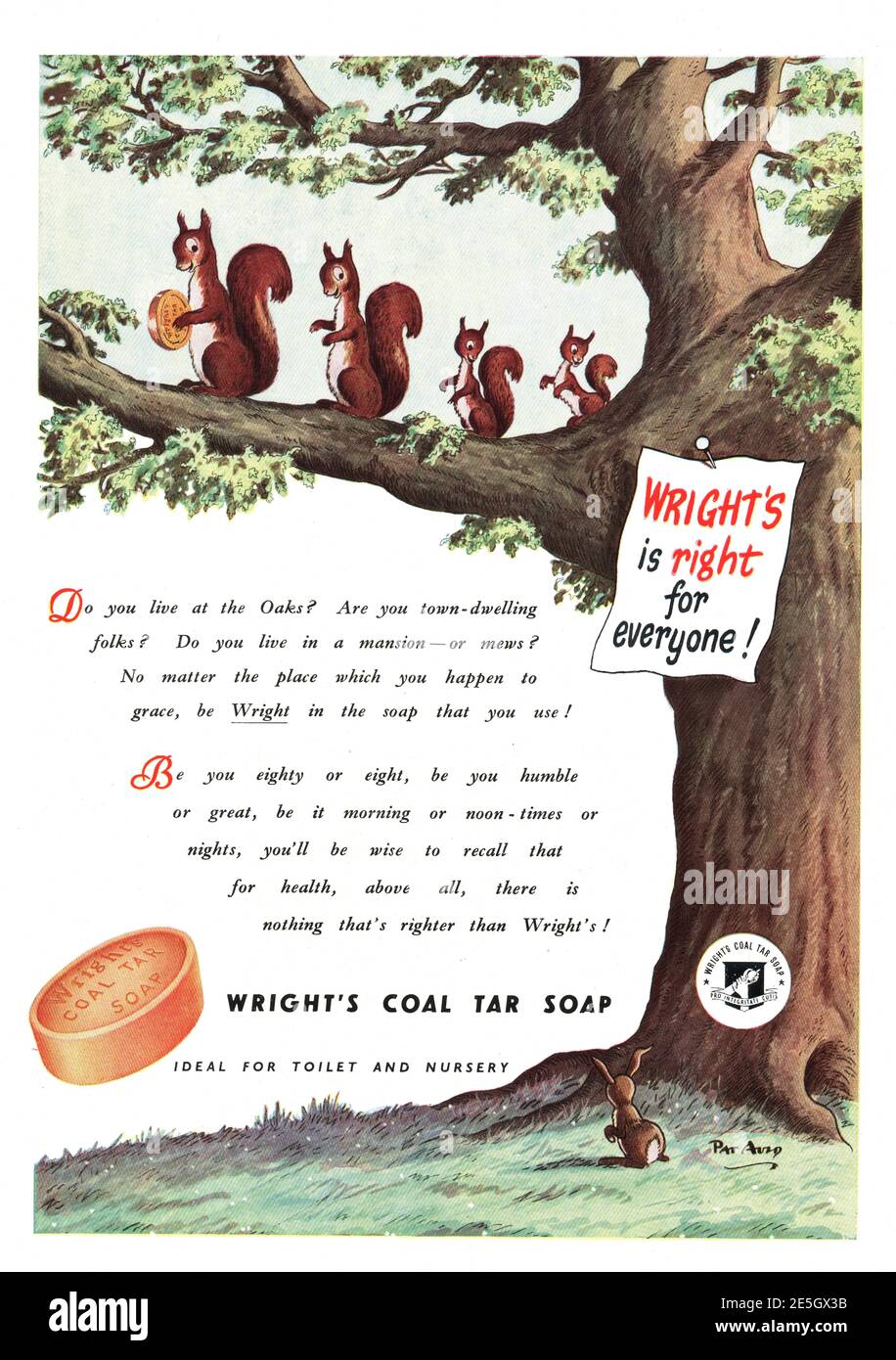 1950 UK Magazine Advert Wright's Coal Tar Soap Stock Photo - Alamy