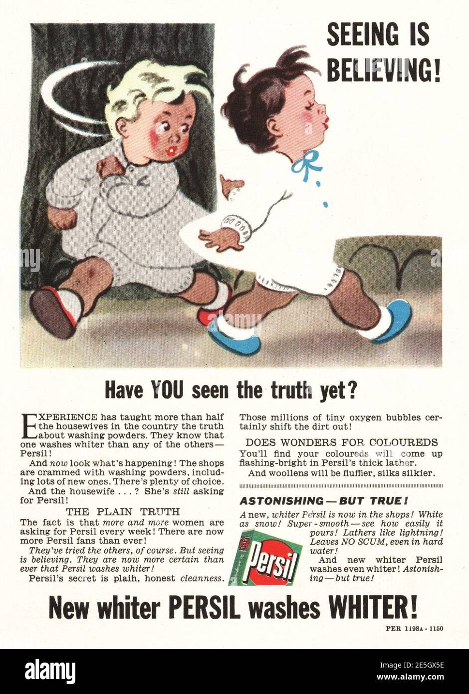 1950 UK Magazine Advert Persil washing powder Stock Photo - Alamy