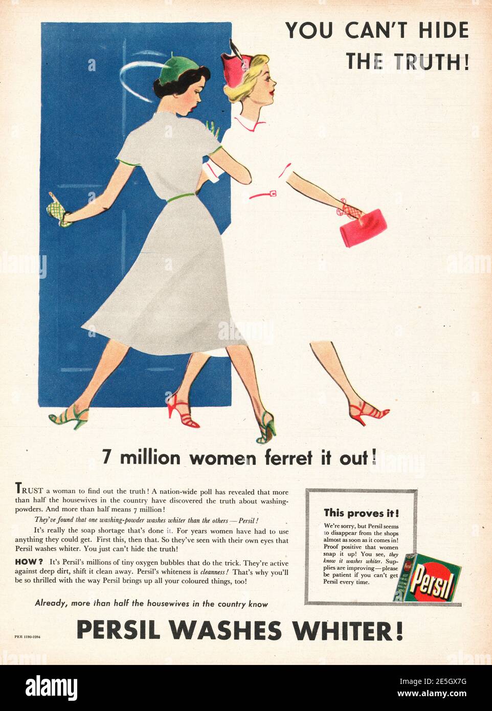 1950 UK Magazine Advert Persil washing powder Stock Photo - Alamy