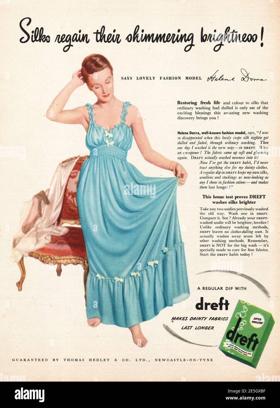 1950 UK Magazine Advert Dreft washing powder Stock Photo - Alamy
