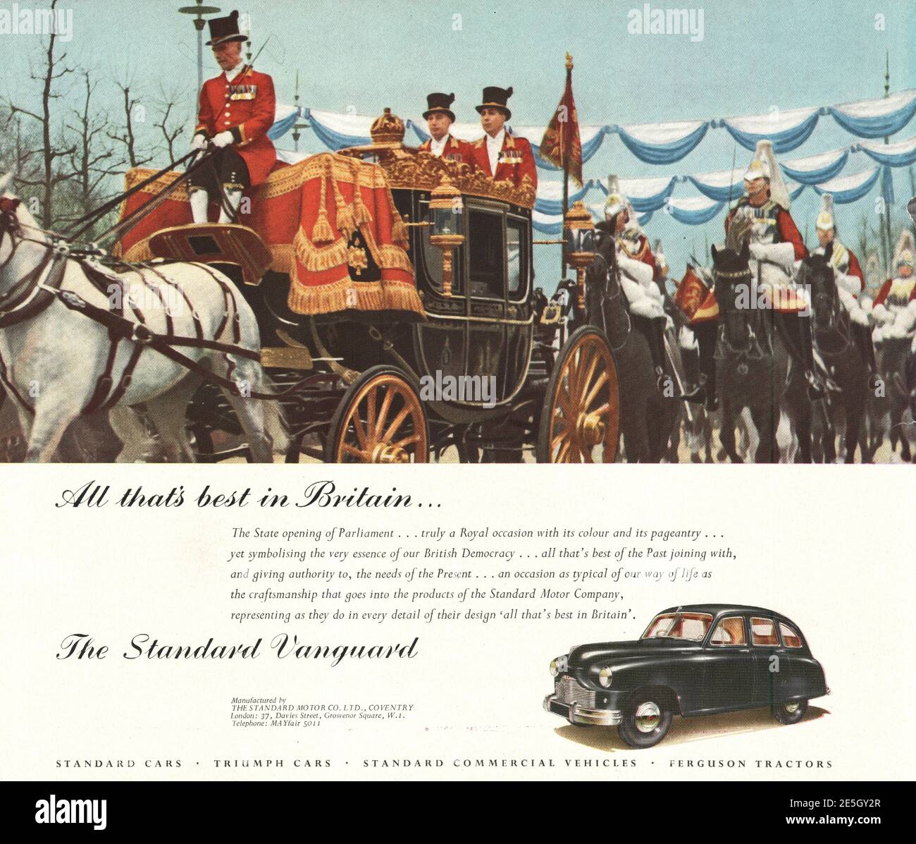 1950 UK Magazine Advert Standard Vanguard Stock Photo - Alamy