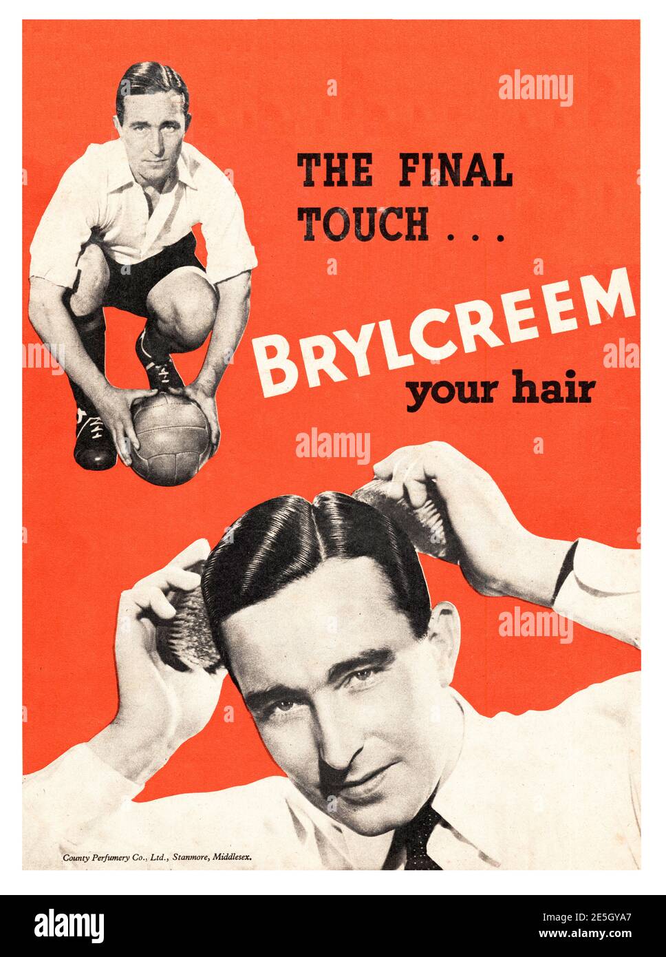 1950 UK Advert Brylcreem Stock Photo - Alamy