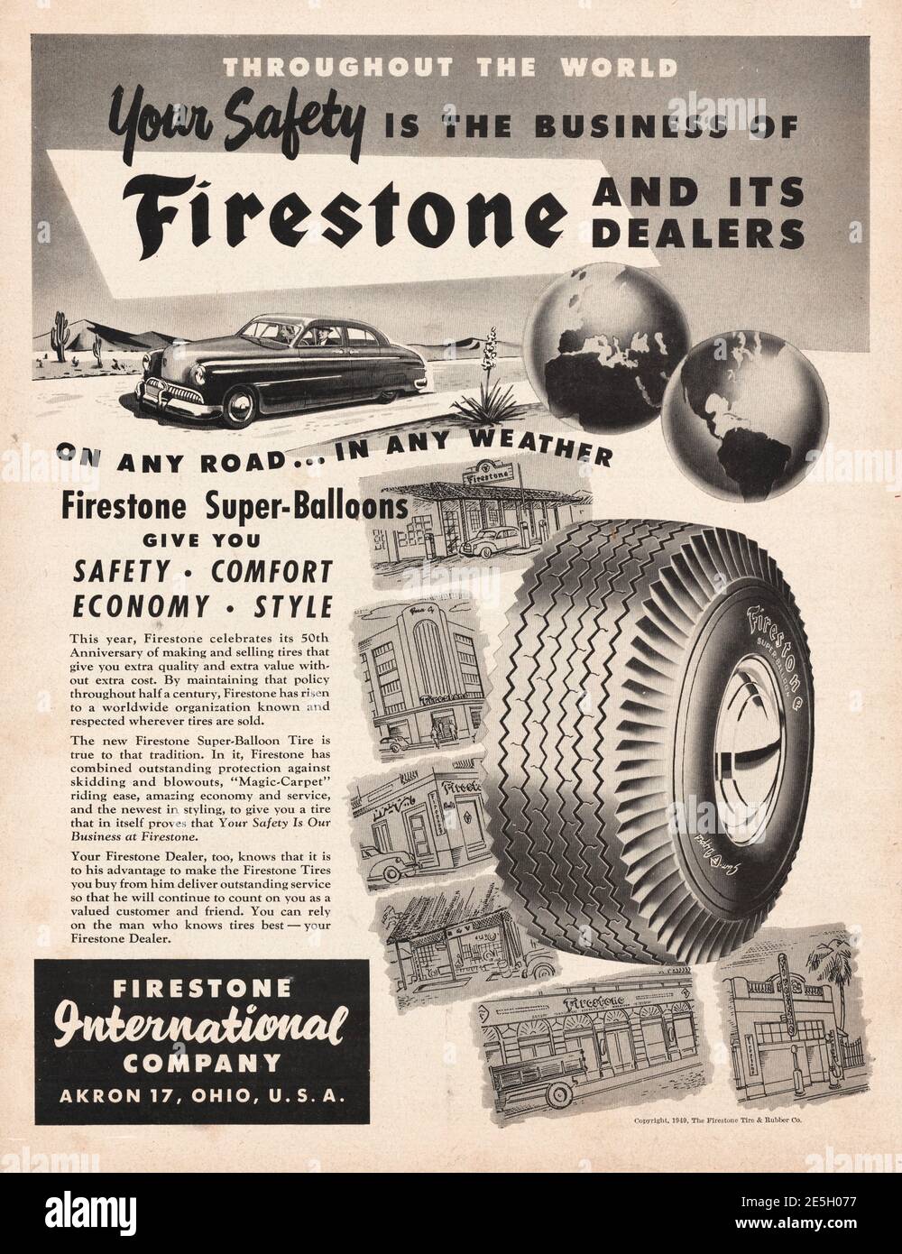 Advertisements Original Print Ad Vintage Firestone Tire Advertisement ...