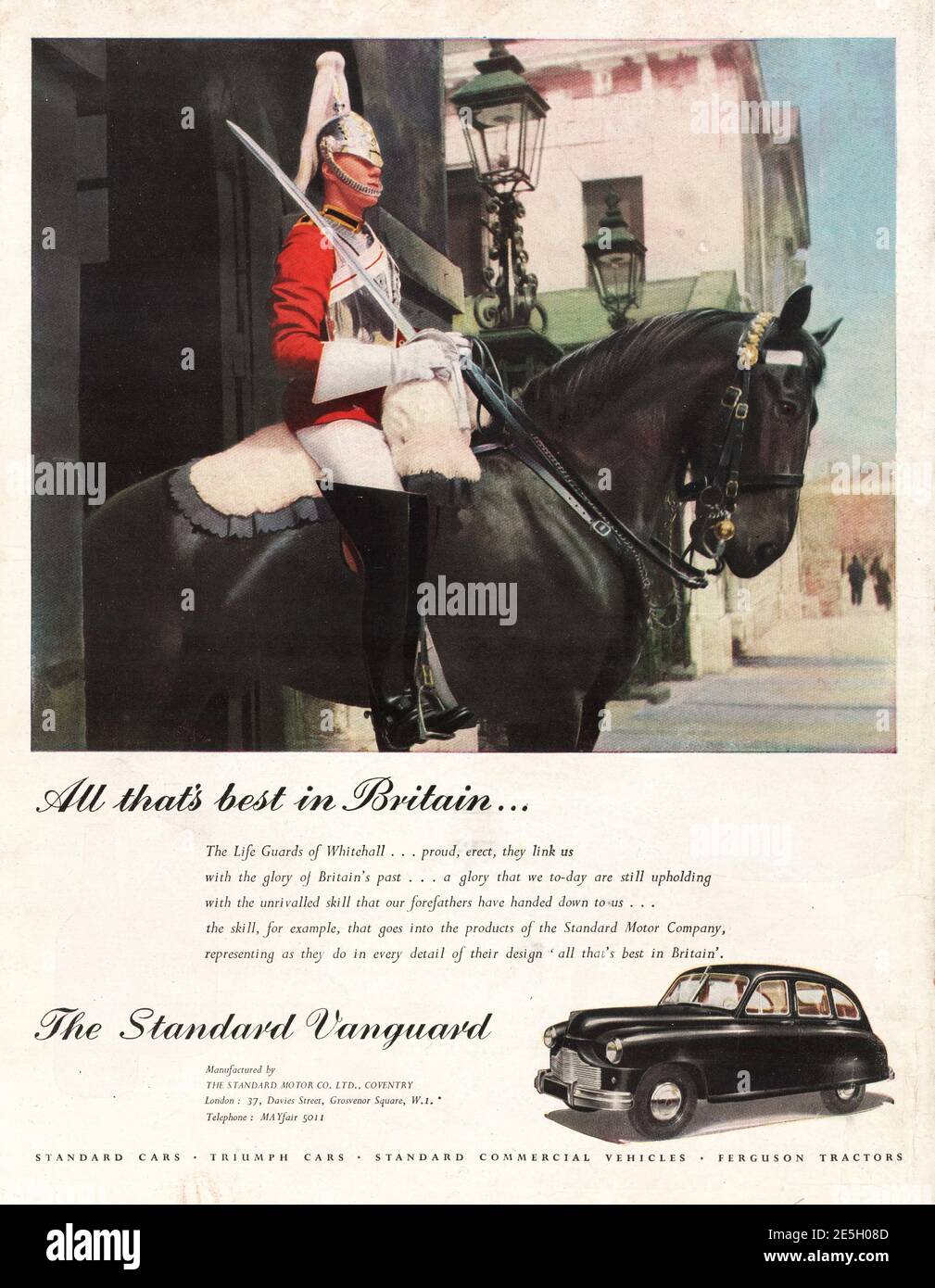1950 U.S. Magazine Standard Vanguard Advert Stock Photo - Alamy
