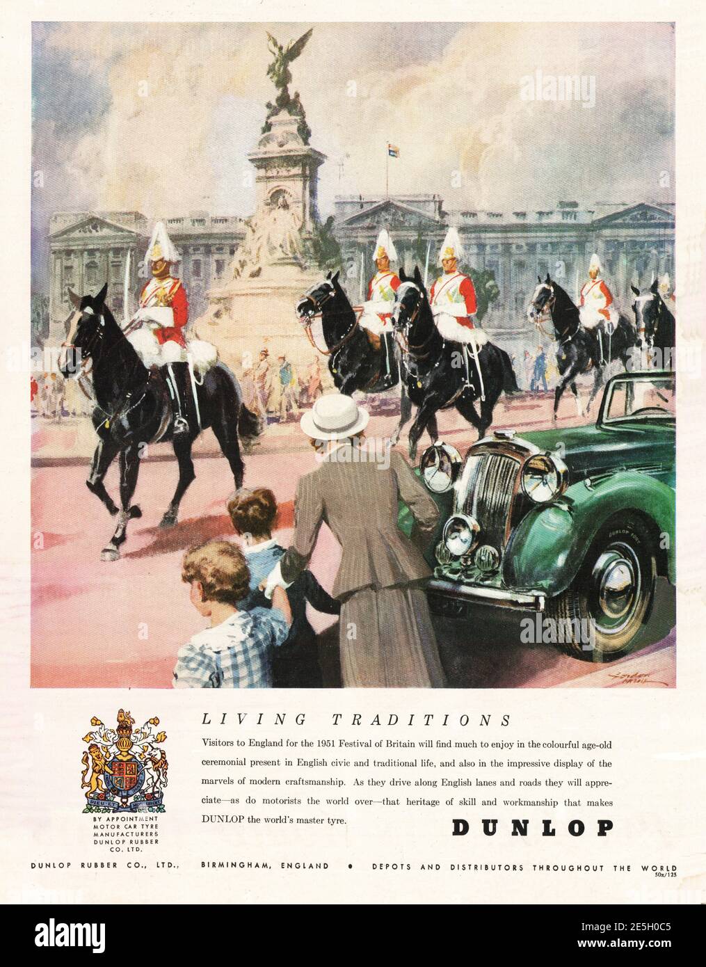 1950 U.S. Magazine Dunlop Tyres Advert Stock Photo - Alamy