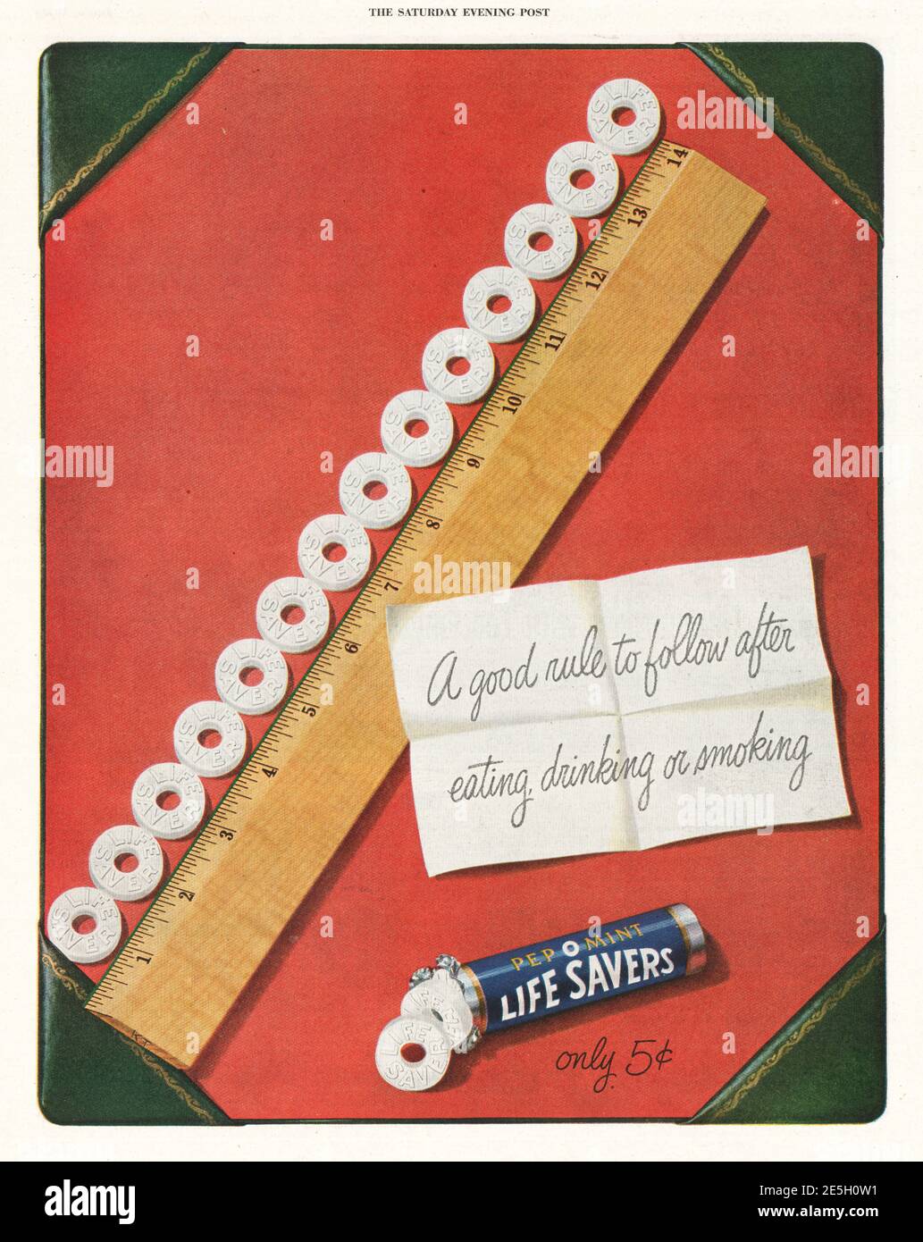 1950 U.S. Magazine Life Savers Advert Stock Photo - Alamy