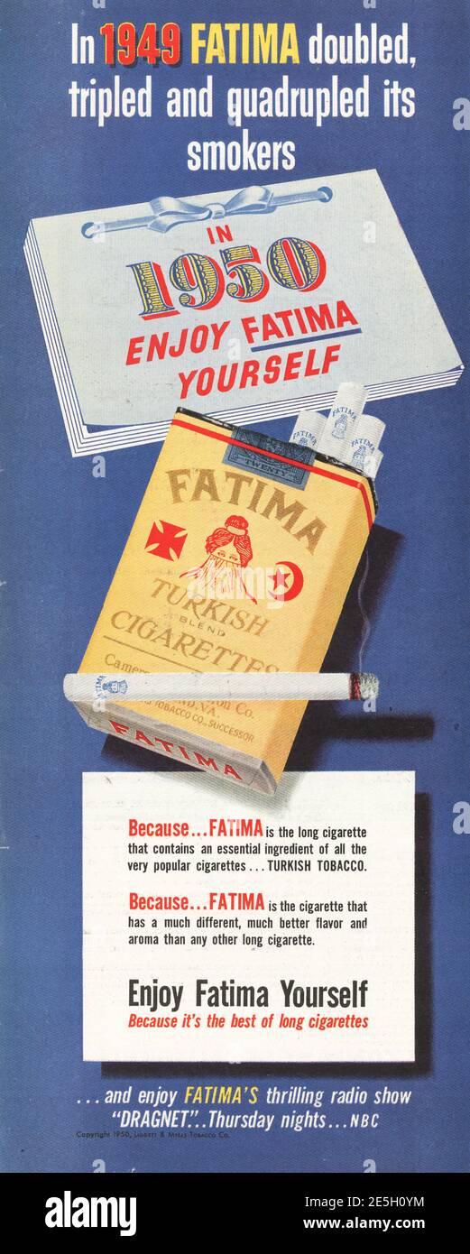 Fatima cigarettes hi-res stock photography and images - Alamy