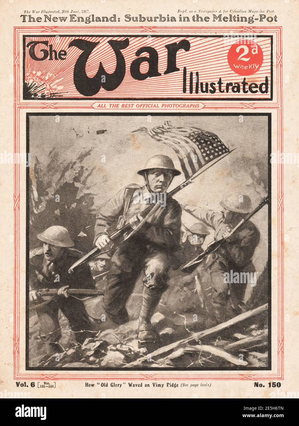 1917 War Illustrated American Troops at Vimy Ridge Stock Photo - Alamy