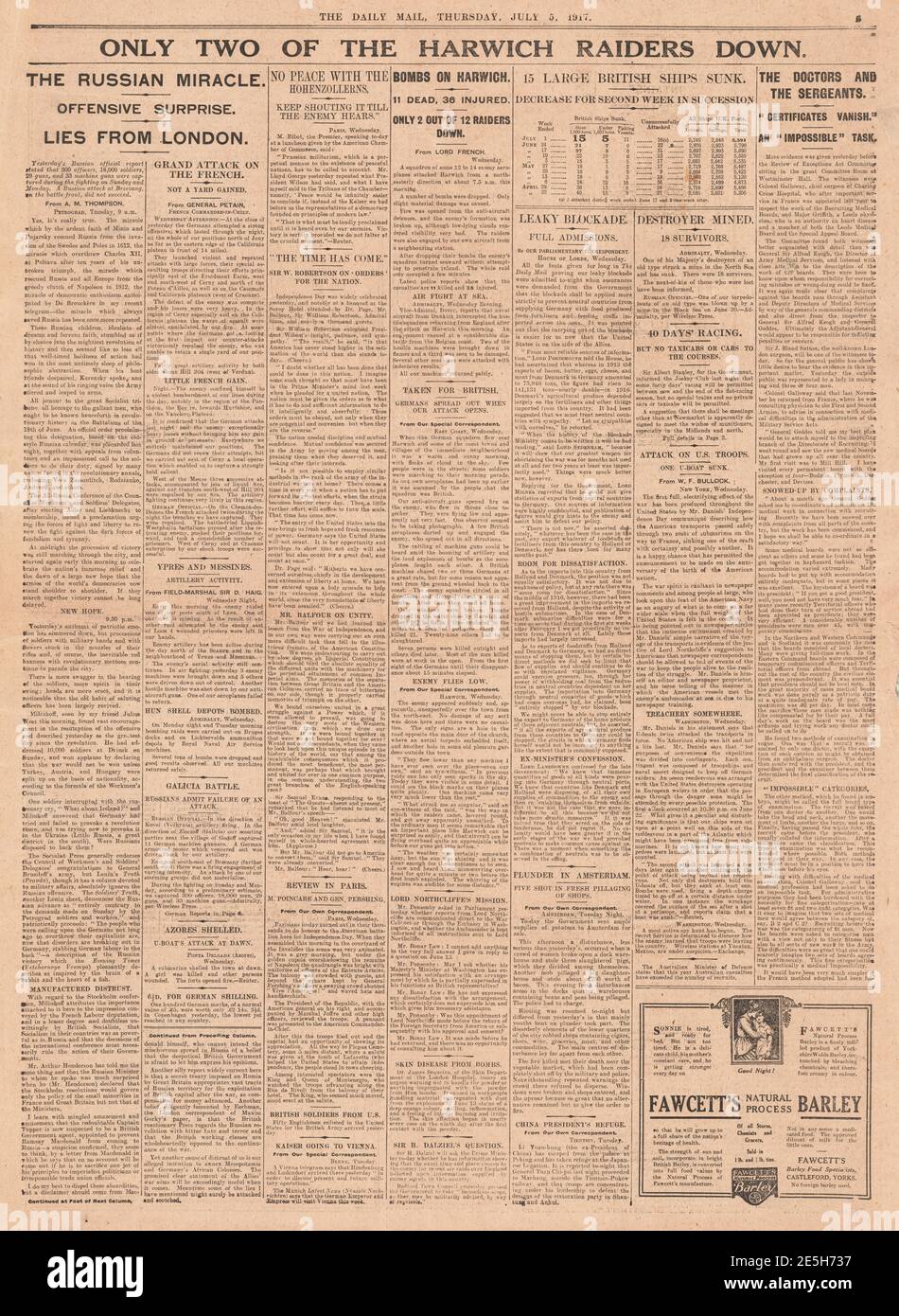 Russian newspaper 1917 hi-res stock photography and images - Alamy