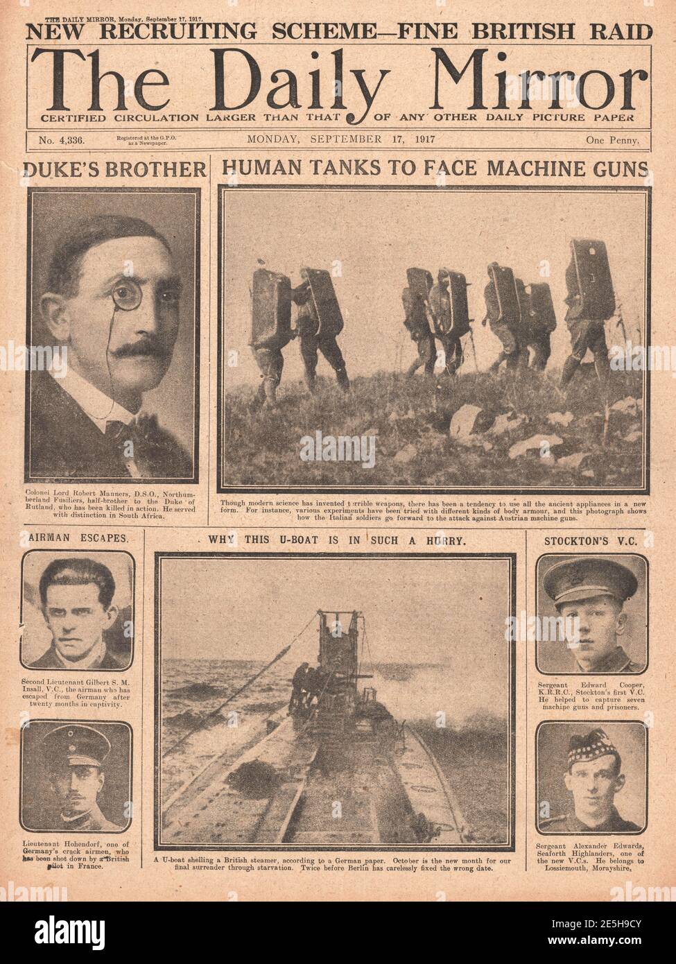 War 1917 newspaper british soldiers hi-res stock photography and images ...